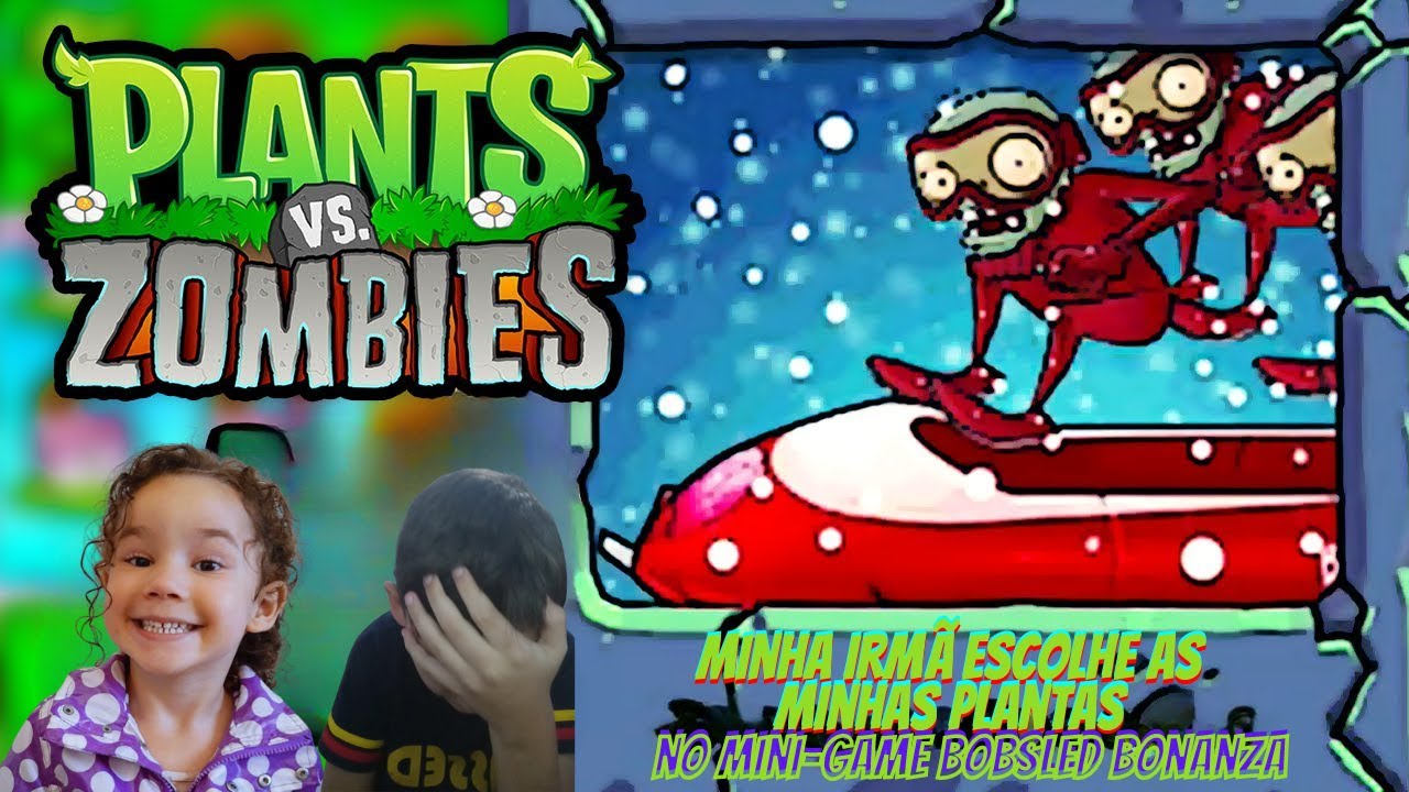 Minha irmã escolhe as minhas plantas no mini-game bobsled bonanza - YouTube