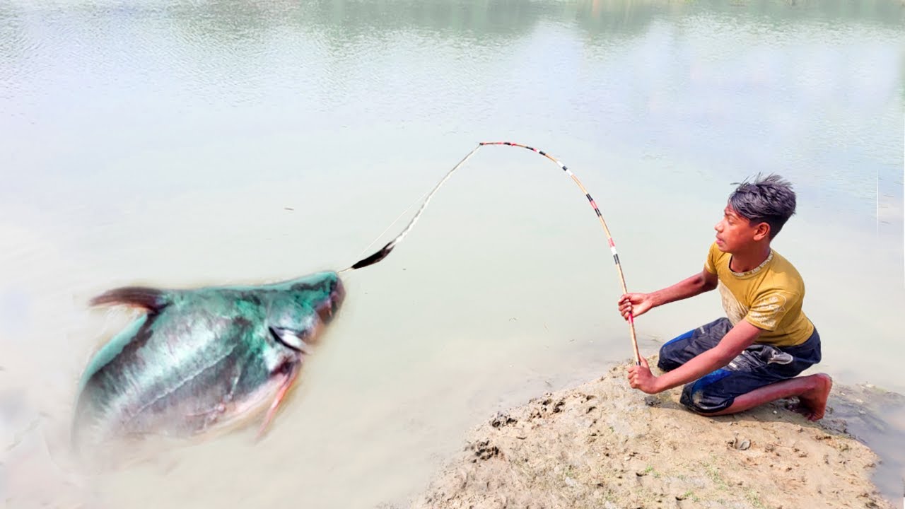 New Amazing Hook Fishing | Catch Fish by Fish Hook From River With ...