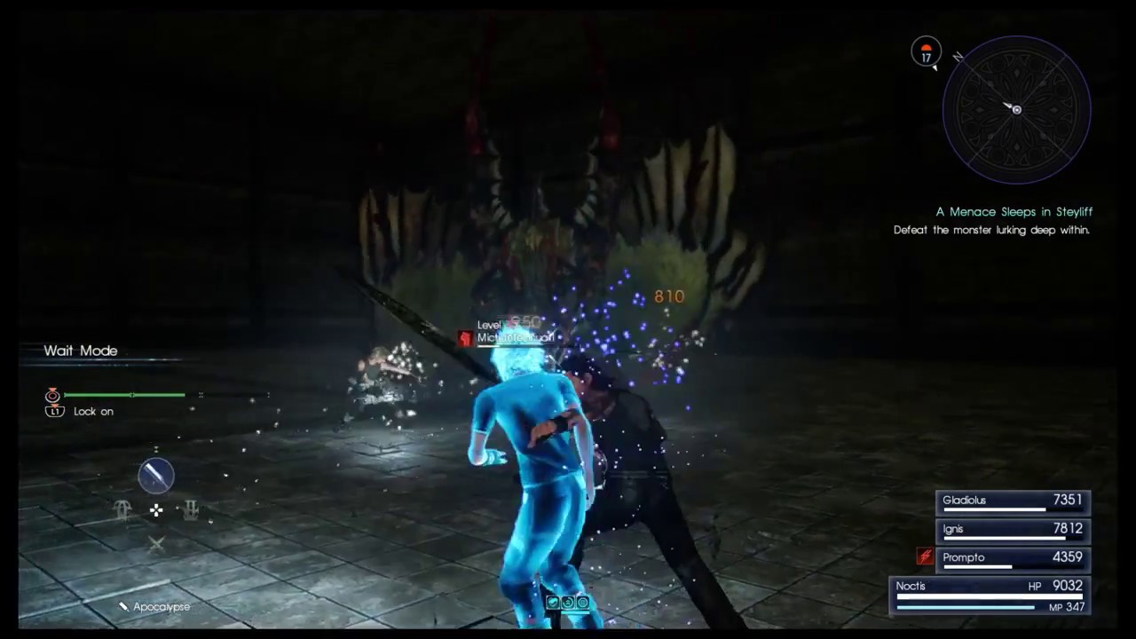 FINAL FANTASY XV - Level 86 Menace in Steyliff Grove (BOSS) - YouTube