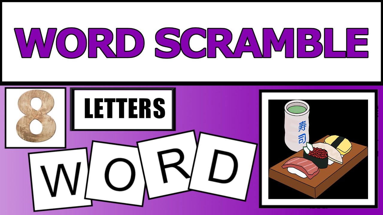8-Letter Scramble Words- 36 |Jumble Word Game- Guess the Word Game | SW ...