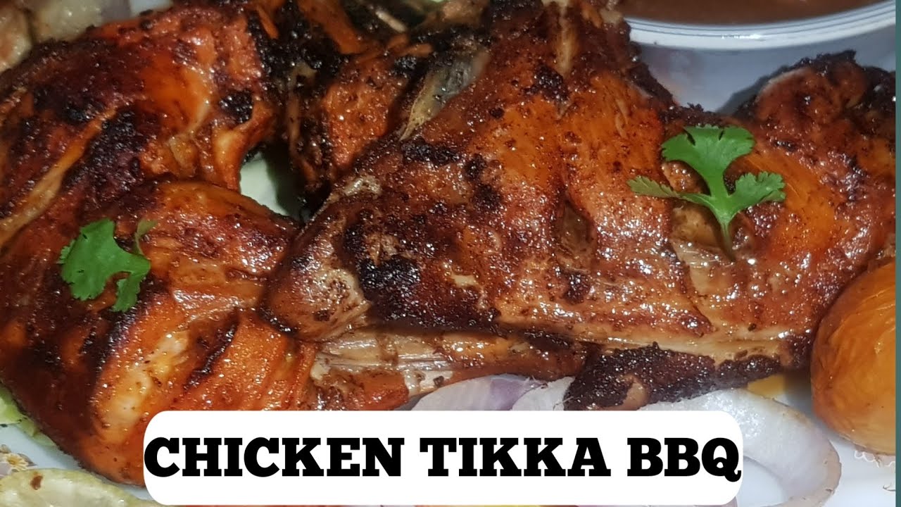 chicken tikka bbq/chicken bbq at home restuarant style/most tasties bbq ...