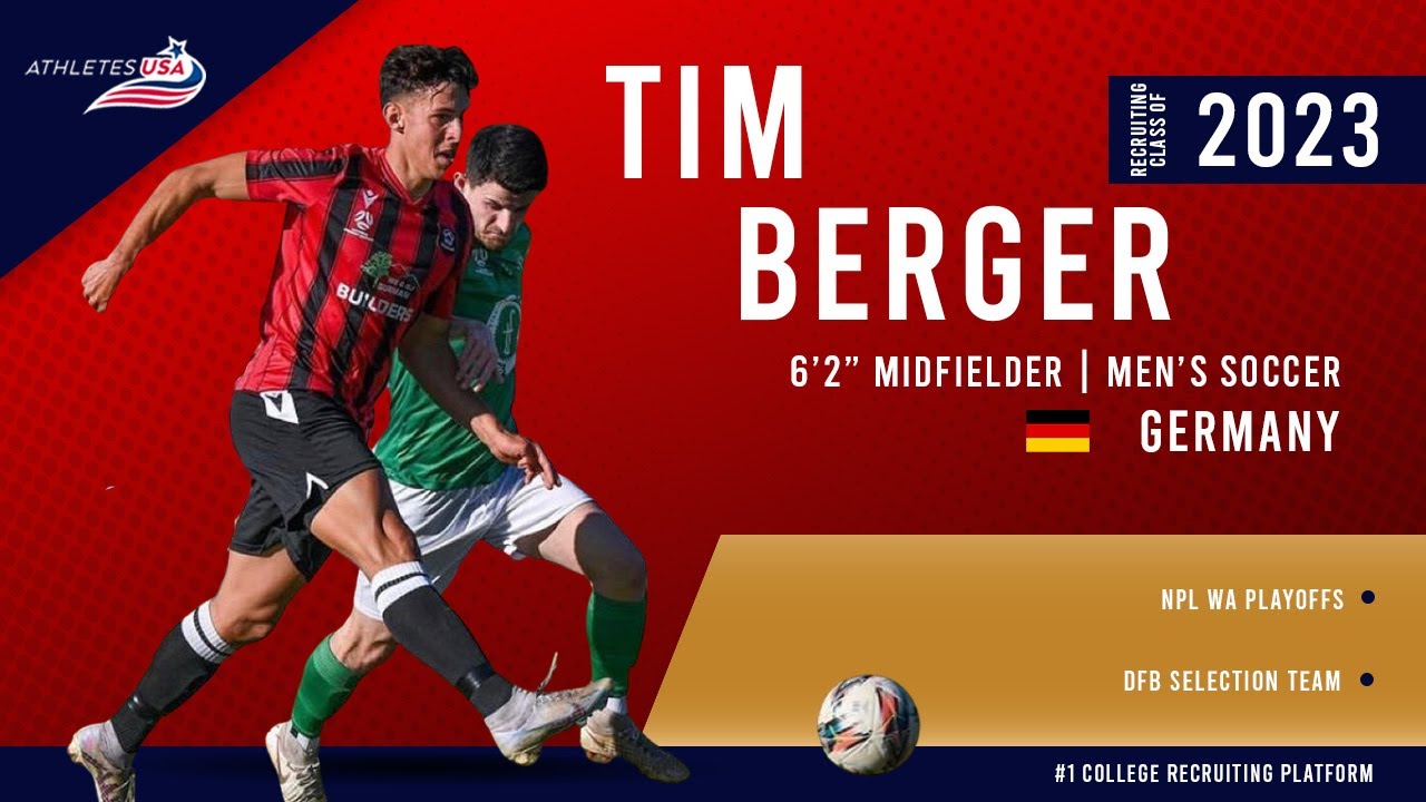 Men's Soccer | Midfielder, Attacker | Tim Berger, Germany | Recruit ...