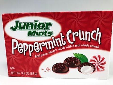 PEPPERMINT Junior Mints Unwrapping - YouTube