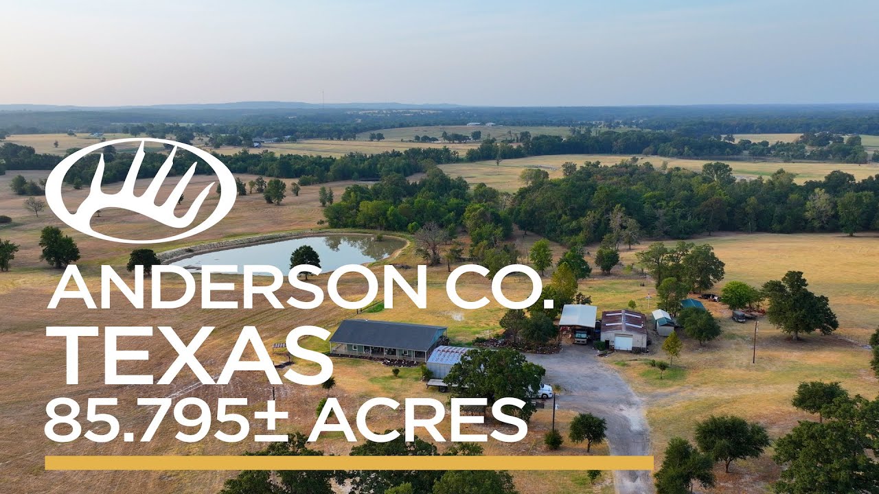 Anderson County, TX 85.795± Acres - YouTube