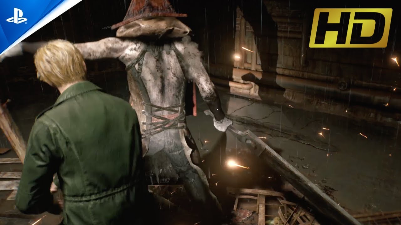 Silent Hill 2 2024 - First Pyramid Head Fight - Full Fight - PS5 - YouTube