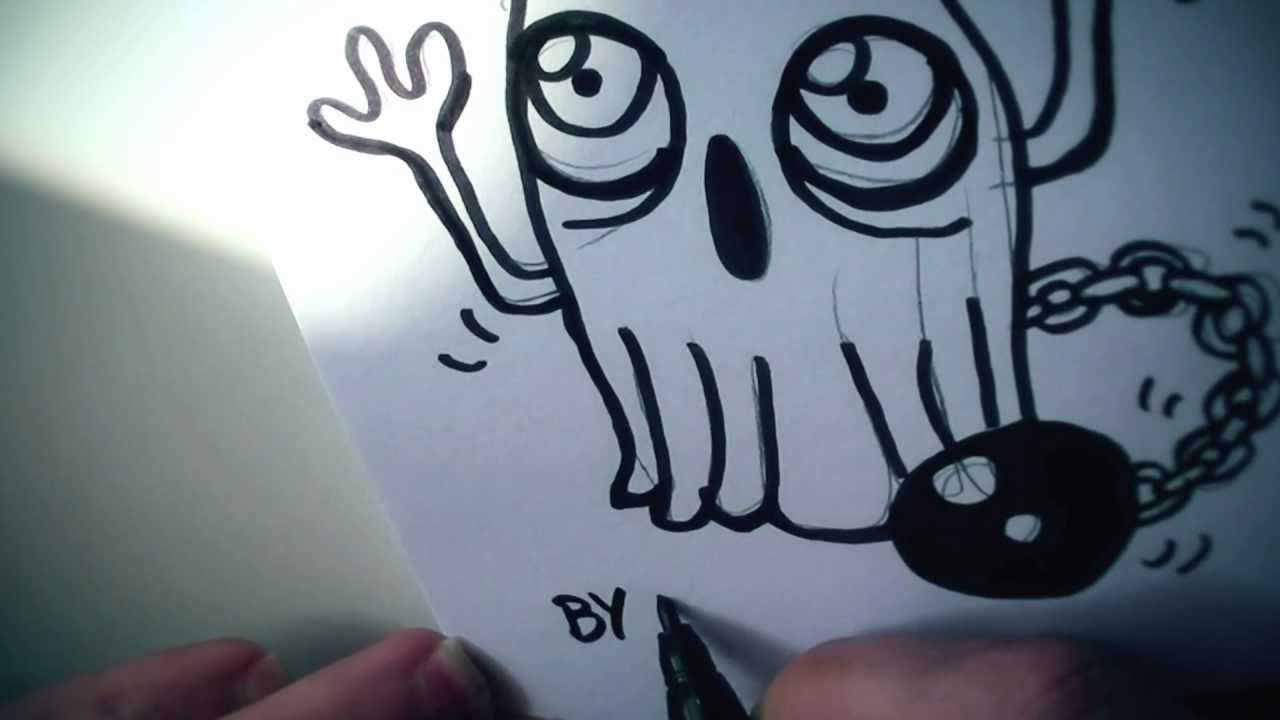 How To Draw A Cartoon Ghost By Garbi KW, Easy Drawing - YouTube