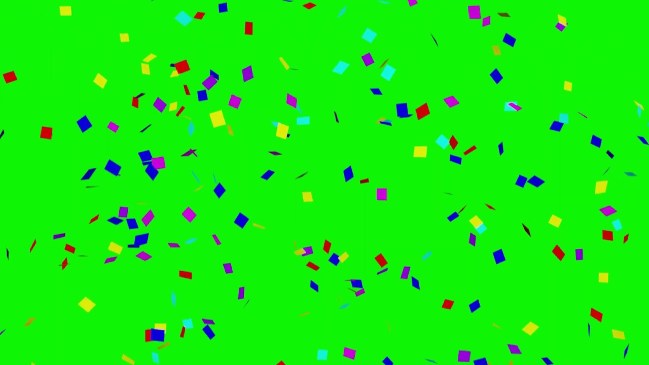 Confetti Footage Green Screen 3 - YouTube