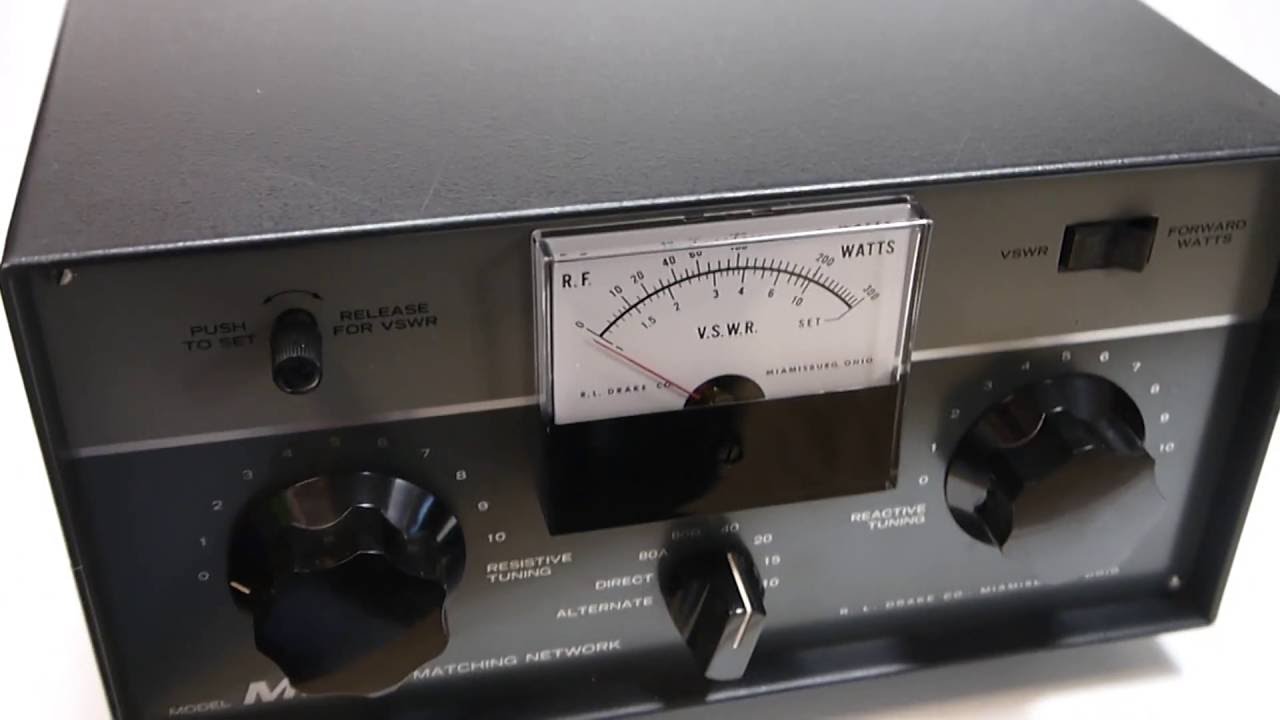 Drake MN-4 antenna tuner ATU - YouTube