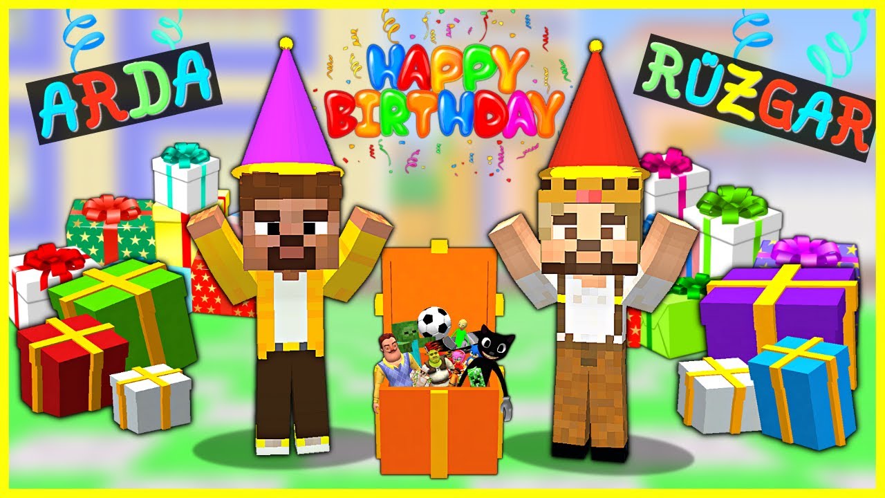 ARDA VE RÜZGAR'IN DOĞUM GÜNÜ HERKES HEDİYE ALDI! 😱 - Minecraft - YouTube