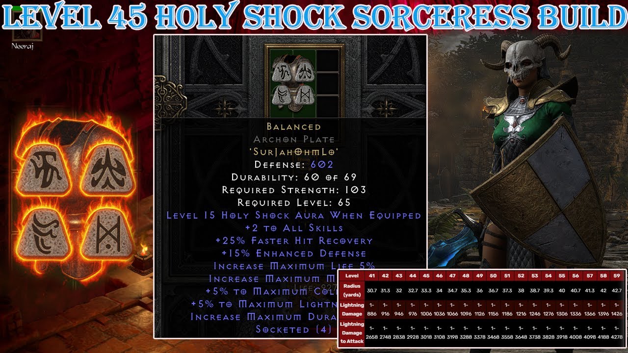 [MOD RUNEWORD] Level 45 Holy Fire Sorceress Build – Insane Fire Aura ...
