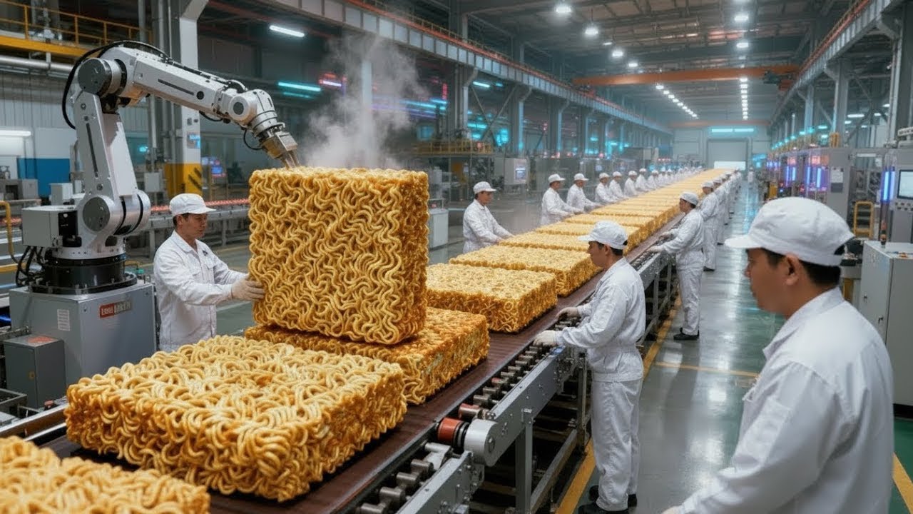 Inside a Modern Instant Noodle Factory From Wheat Flour to Packaged ...