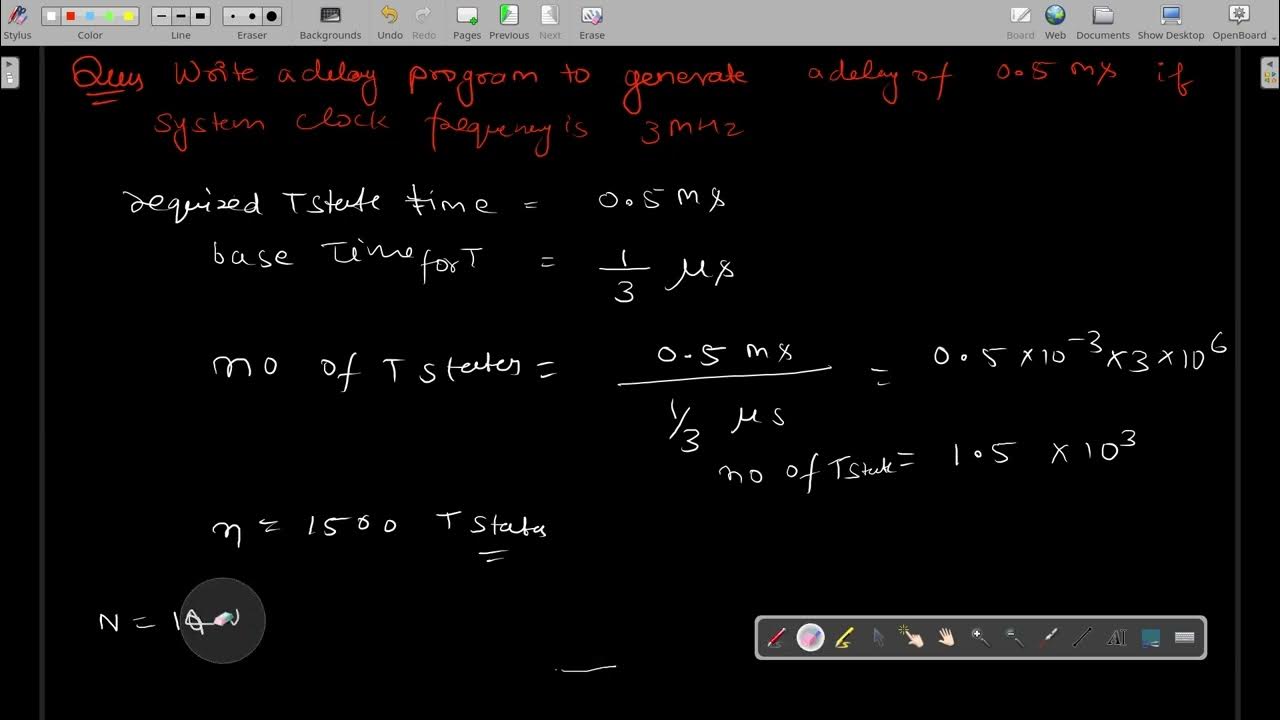 l27 microprocessor 8085 delay program 2 - YouTube