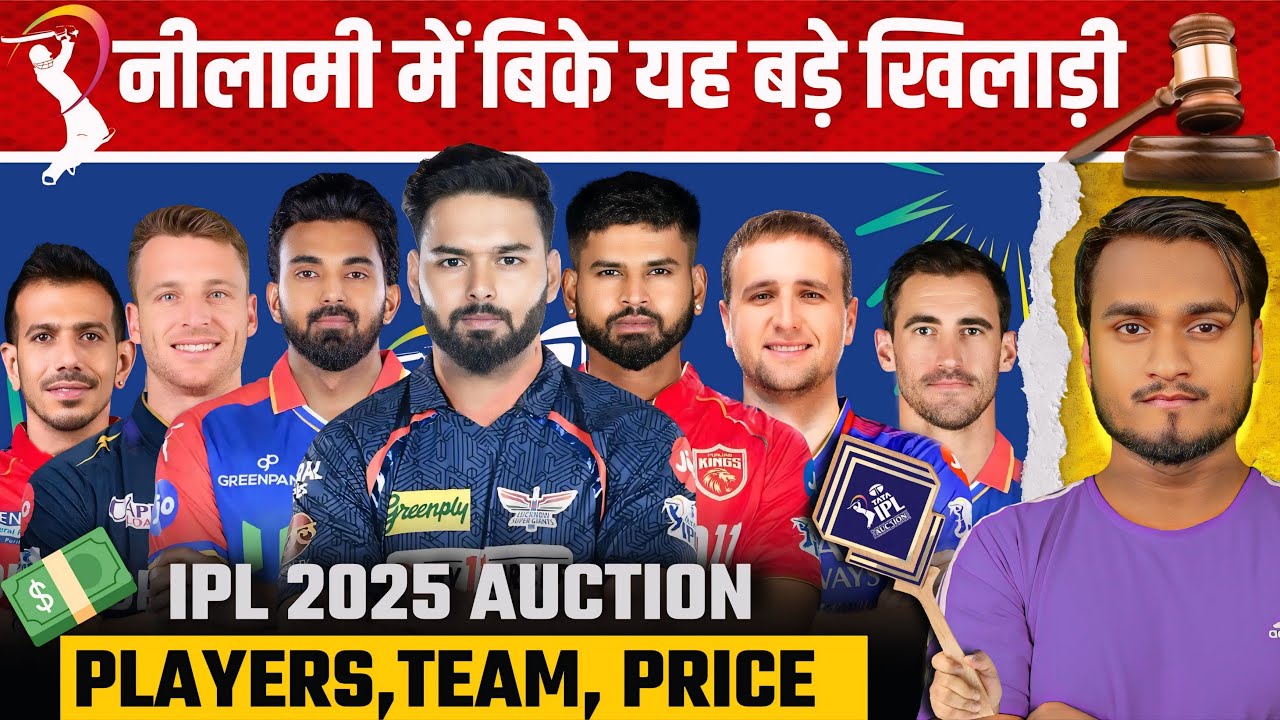 IPL 2025 Mega Auction All Sold Players, Price And Team | Big Players ...