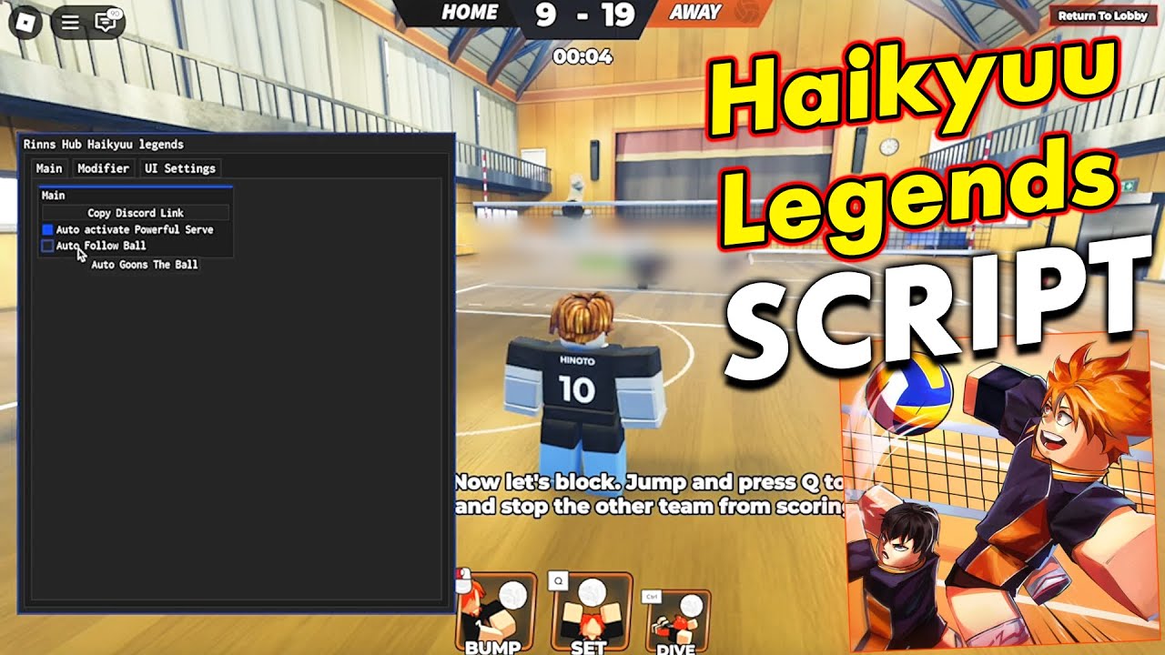 Roblox Haikyuu Legends Script GUI - (Auto Powerful Serve, Auto Follow ...