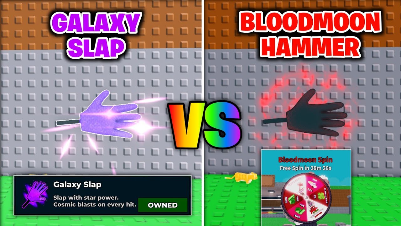 Galaxy Slap vs Bloodmoon Hammer - Steal a Brainrot Roblox - YouTube