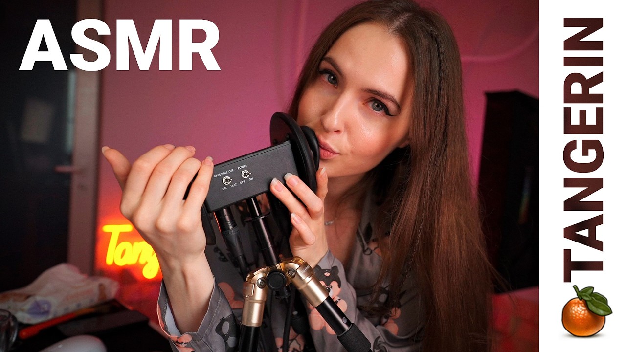 ASMR Fluffy Mic, Tk Tk, Echo, Soft Mouth Sounds & Gloves | Tangerin - YouTube