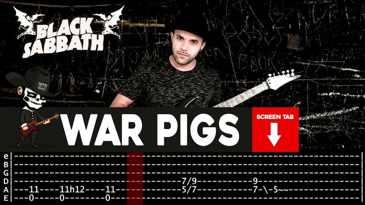 【BLACK SABBATH】[ War Pigs ] cover by Masuka | LESSON | GUITAR TAB - YouTube