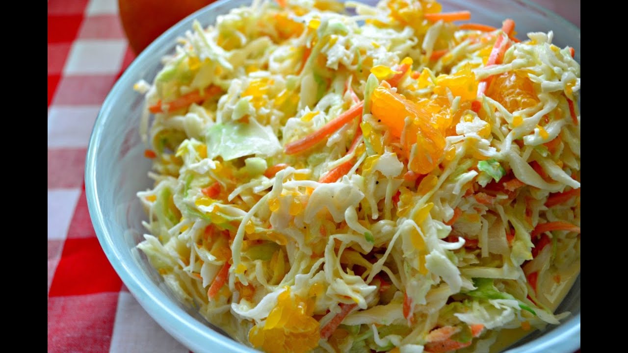Mandarin Orange Coleslaw - YouTube