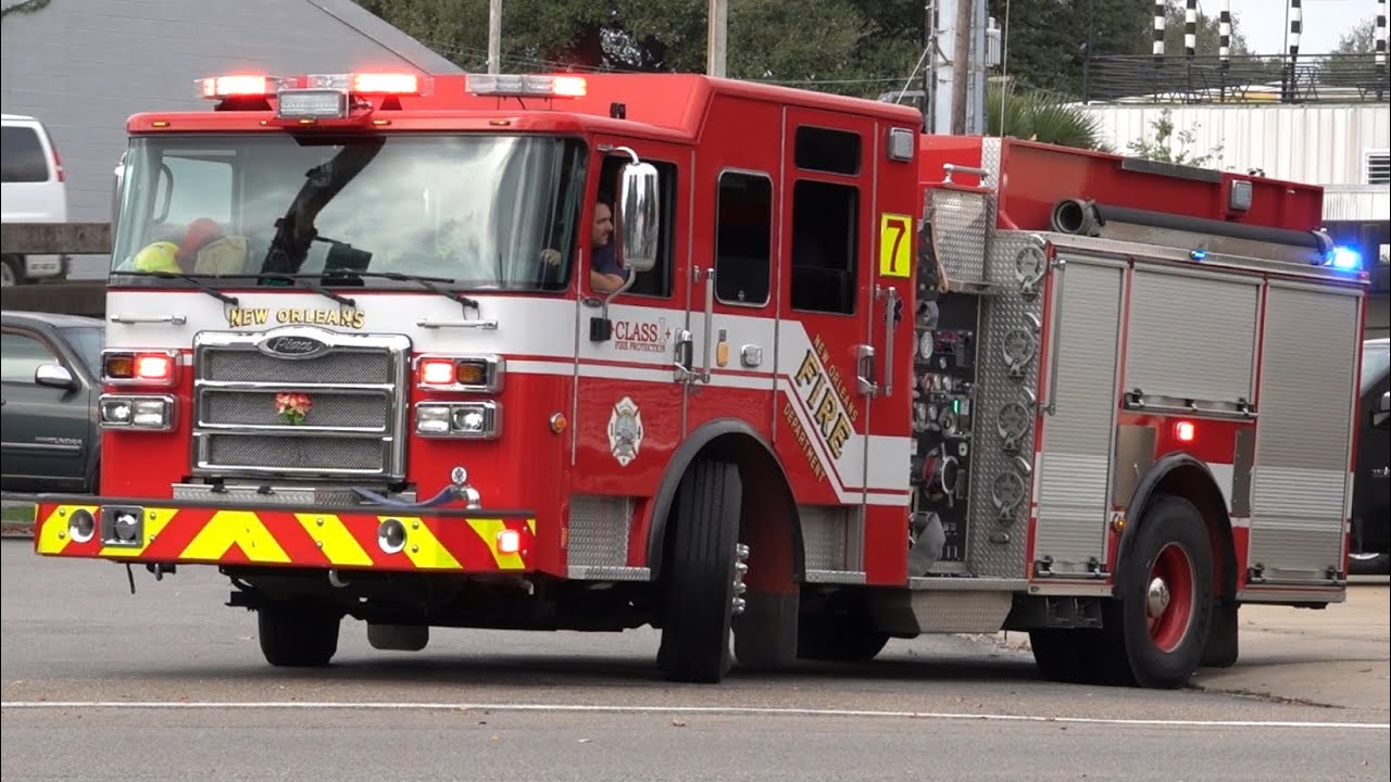 New Orleans Fire Department Squad 7 Responding 11/9/24 - YouTube