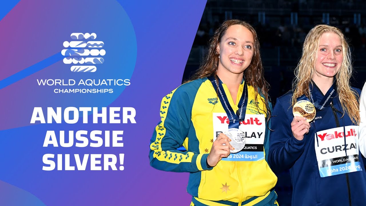 Jaclyn Barclay takes home silver: 200m Backstroke medal ceremony | Wide ...