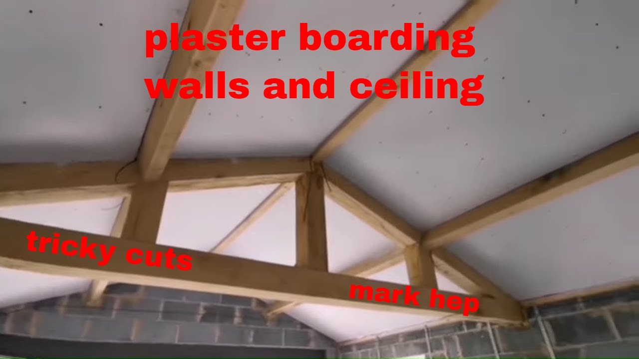 summer house. roof on and plaster boarding - YouTube