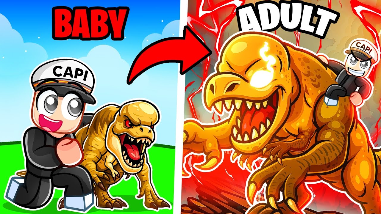 Growing the D-REX from BABY to ADULT in ROBLOX - YouTube