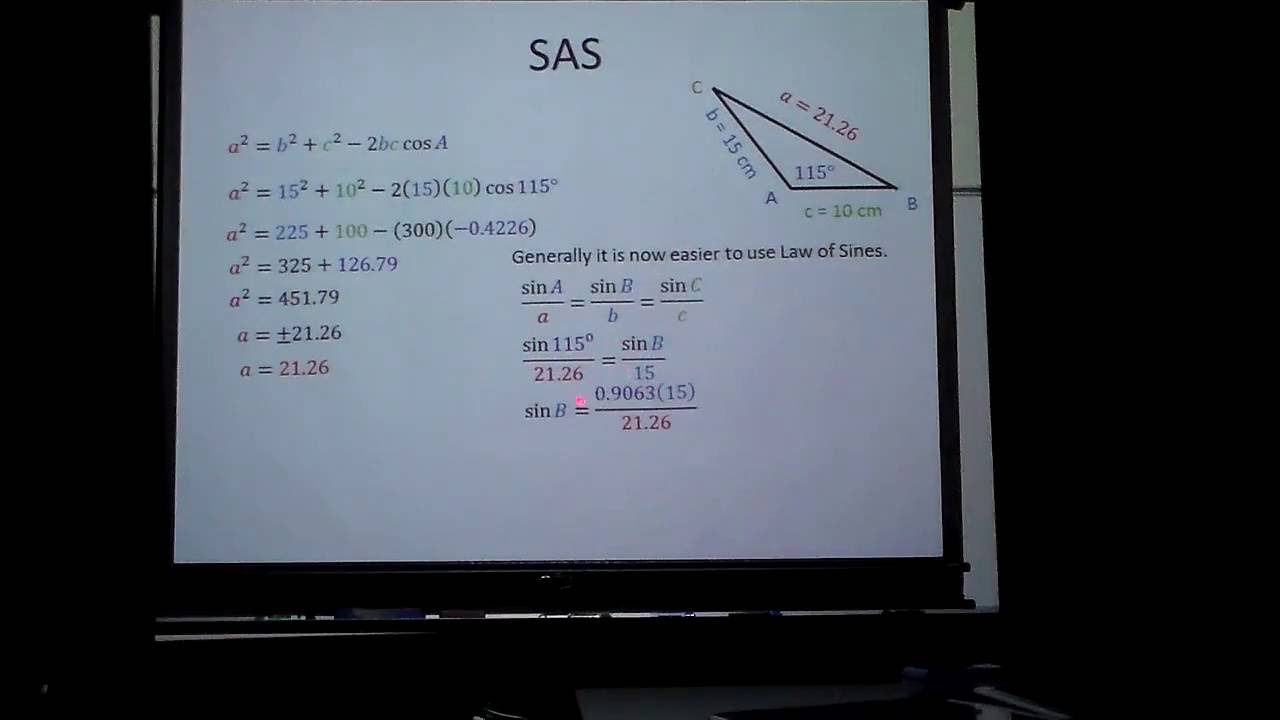 Law of Cosines SAS - YouTube