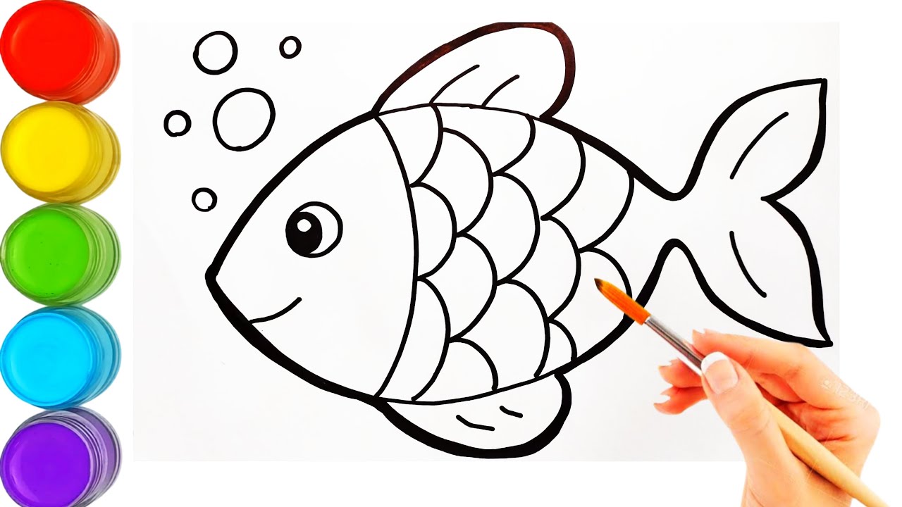 How to DRAW A FISH EASY STEPS / Fish Drawing #304 - YouTube