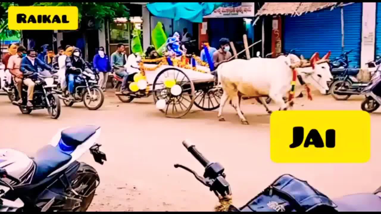 Ganesh visarjan 2020 in Bullocart at Raikal - YouTube