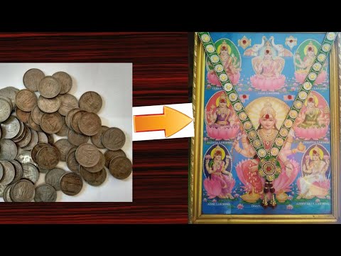 Coins garland/satin ribbon coins garland/DIY coin necklace - YouTube