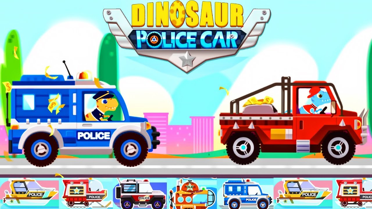 Dinosaur Police Chase - Videos For Toddlers - YouTube