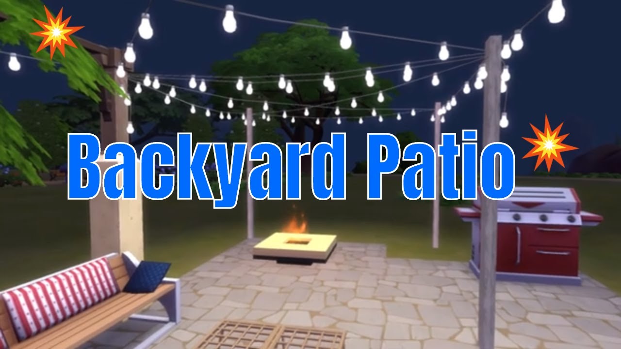 Backyard Patio | Virtual Tour | Sims 4 +CC LINKS - YouTube