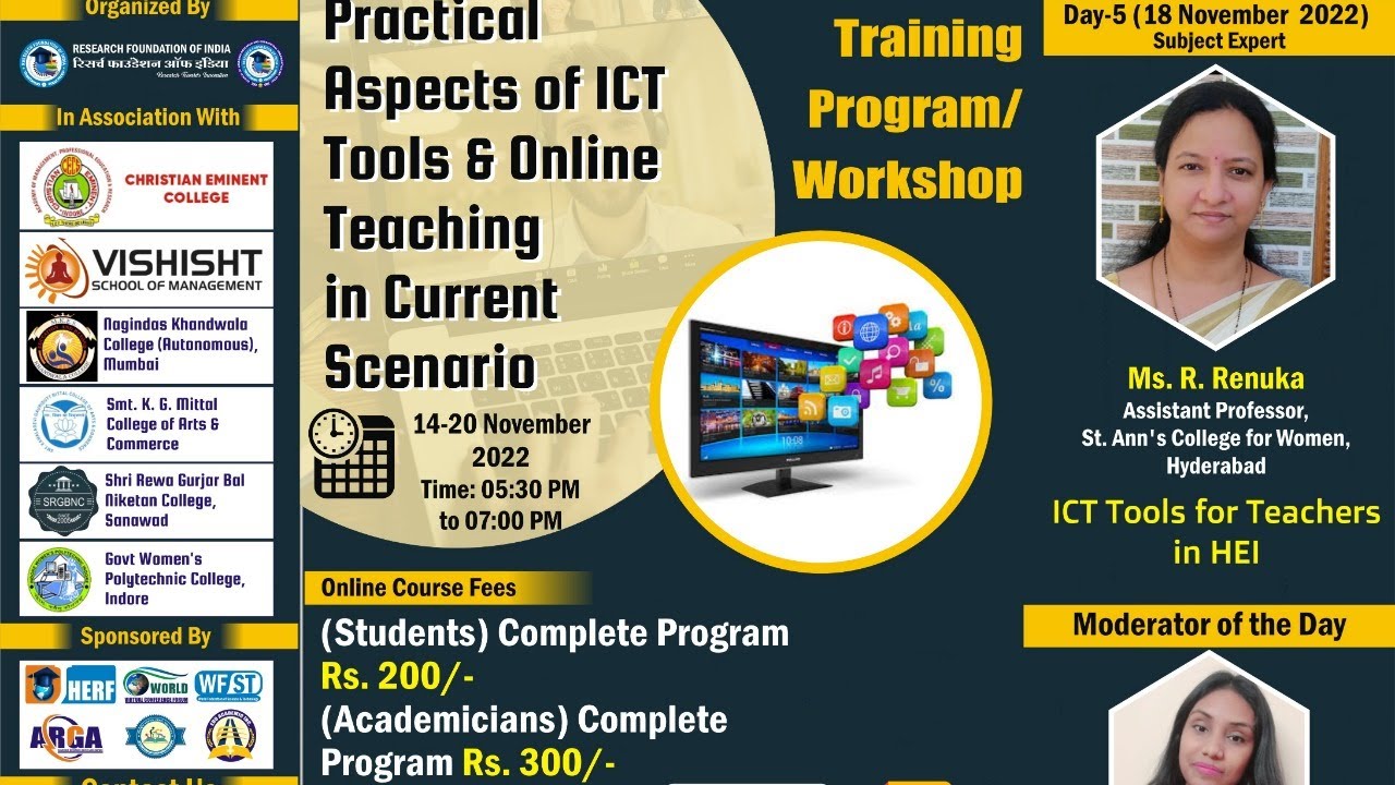 Day-5 ICT Tools for Teachers in HEI - YouTube
