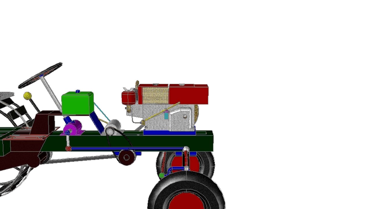 Drawing Design Fabrication Tow wheel tractor to four wheel Tractor Auto ...
