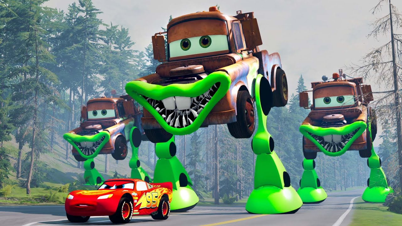 Epic Escape From The Mater Giant Bot Eater, Megahorn, Car Eater, Bus ...