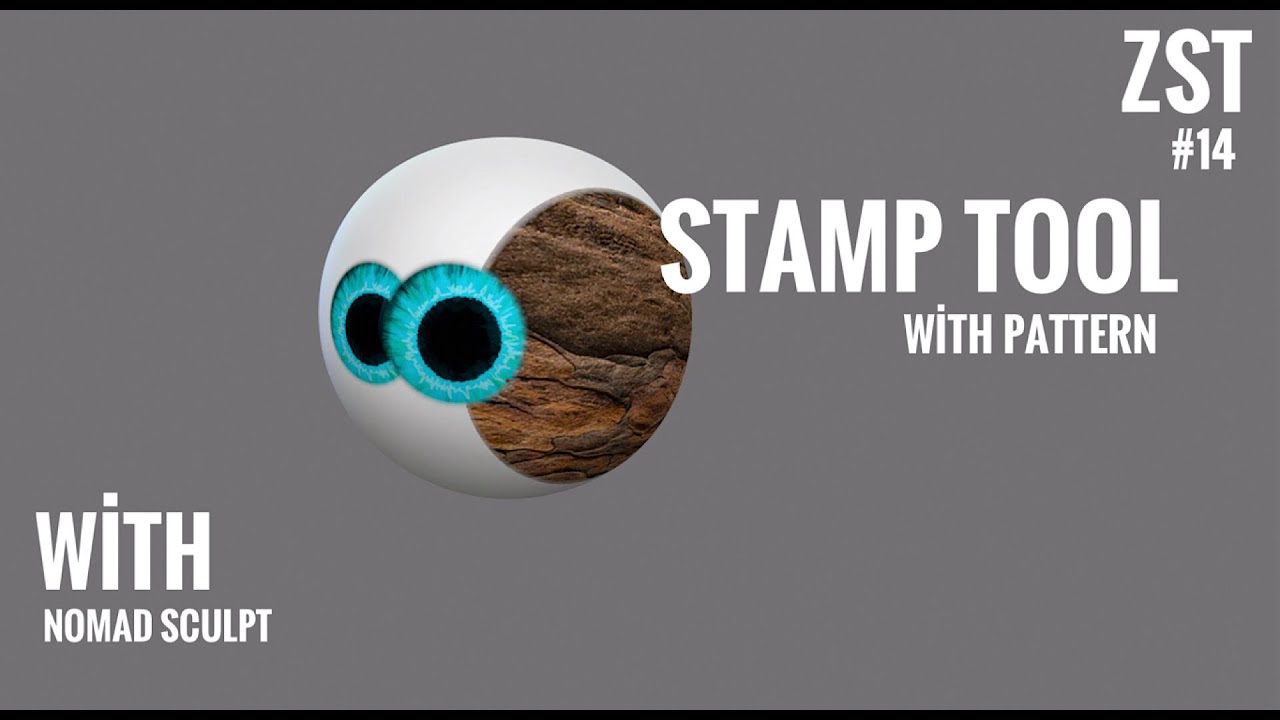 Nomad sculpt : Beginner tutorial-14 | STAMP TOOL WİTH PATTERN - YouTube