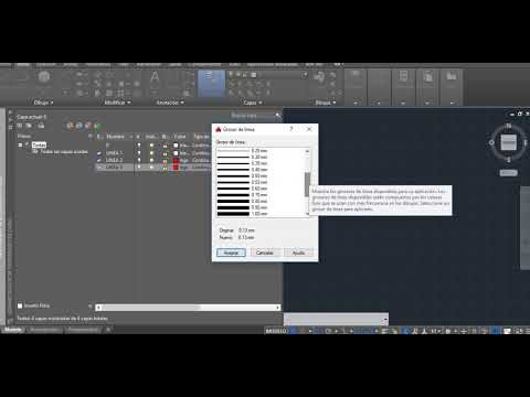 GROSOR DE LINEA EN AUTOCAD - YouTube
