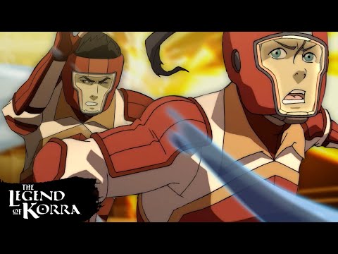 Avatar Korra's First Pro-Bending Battle 🌊 Full Scene | The Legend of Korra