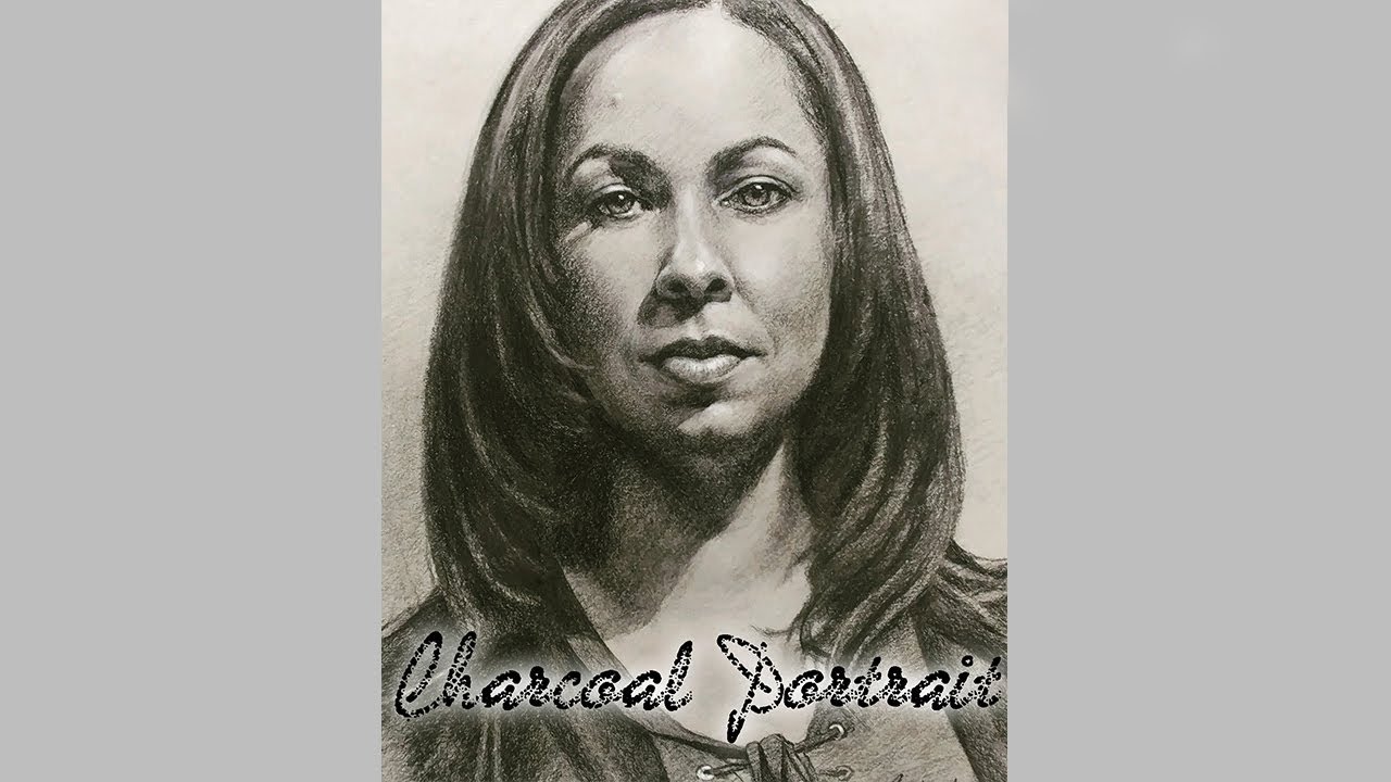"Portrait of Vicky"-Charcoal portrait drawing tutorial - YouTube