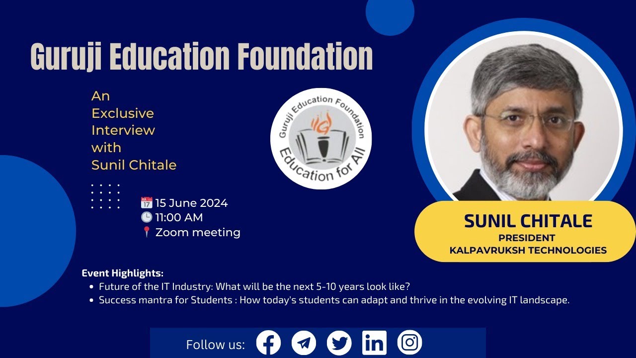 Guruji Education Foundation Program: Interview with Sunil Chitale - YouTube