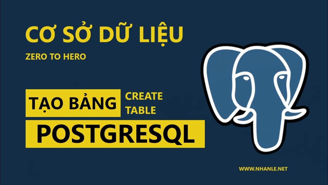 Hướng dẫn tạo bảng trong PostgreSQL #postgresql #database - YouTube