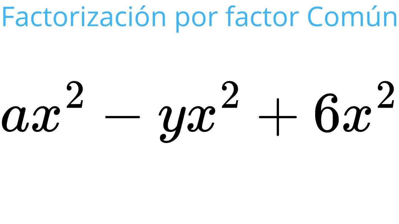 Factorizacion por factor común | Problema 6 - YouTube