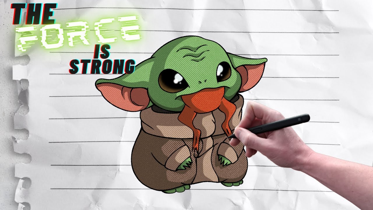 Draw Grogu Like a Jedi Master! ⚔️ (Baby Yoda Art Tutorial) - YouTube