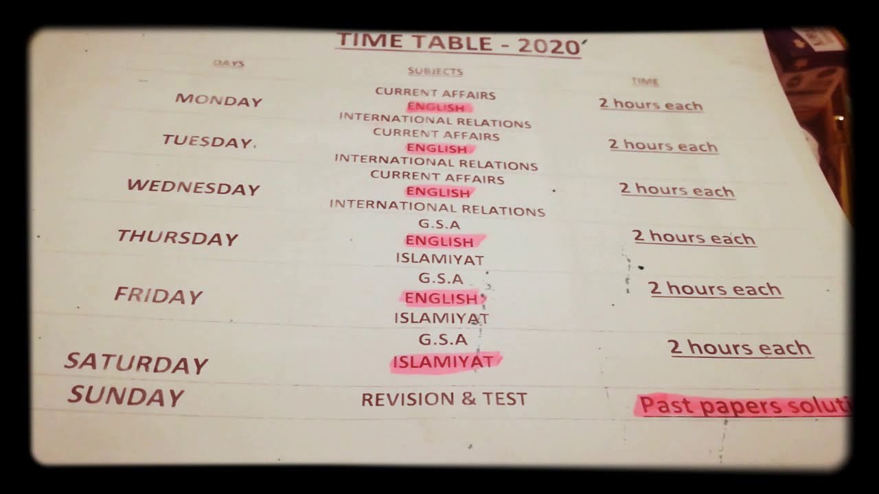 Css 2020 4 months plan - CSS exam preparation at home 2020 - YouTube