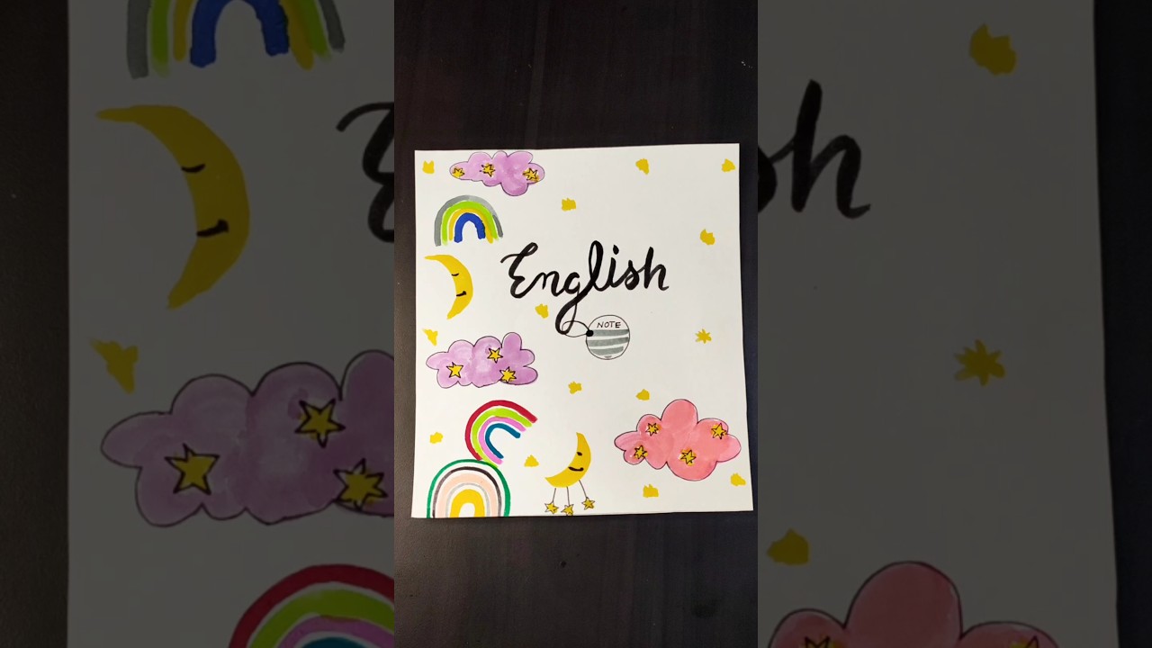 English Cover page Design for project / Easy & beautiful English Border ...