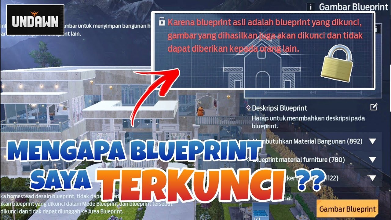 BAHAS BLUEPRINT KOSONG, BLUEPRINT TERKUNCI DAN MENYIMPAN RUMAH ASLI ...