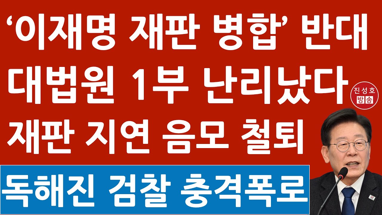 긴급 이재명 대북송금 사건의 서울중앙지법 병합 신청 무산 중앙지검 대법원에 충격 입장문 진성호의 융단폭격 Youtube