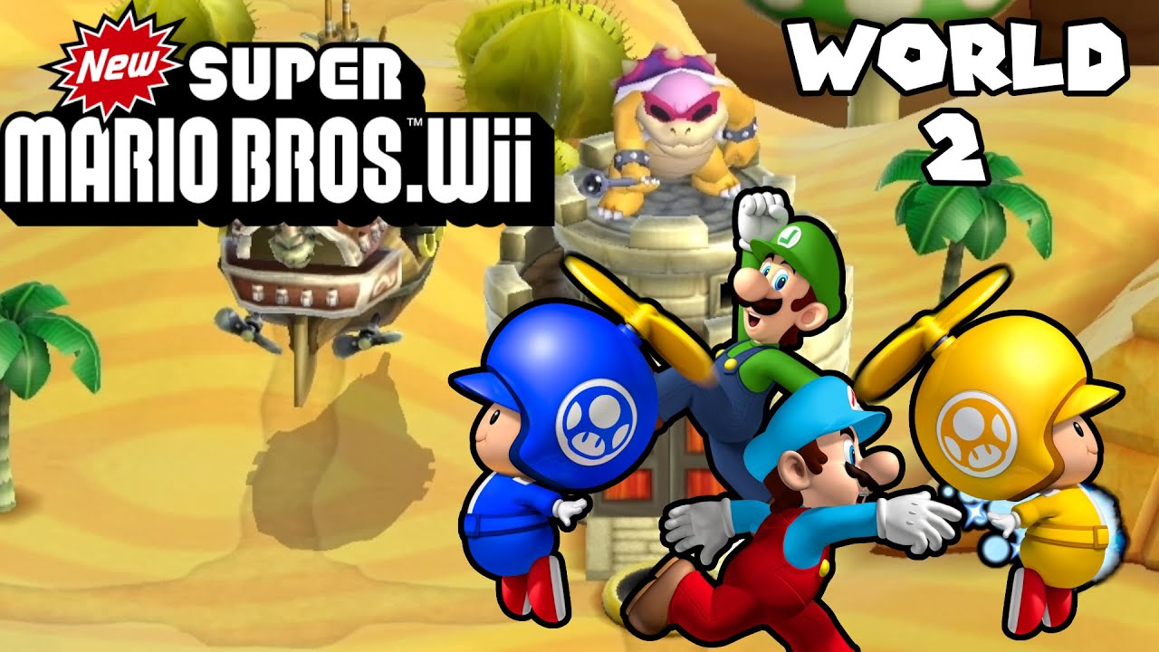 (4 Player) New Super Mario Bros. Wii | World 2 - YouTube