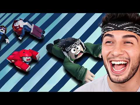 100 KİŞİ KAYGAN MERDİVENE TIRMANDIK! - Roblox