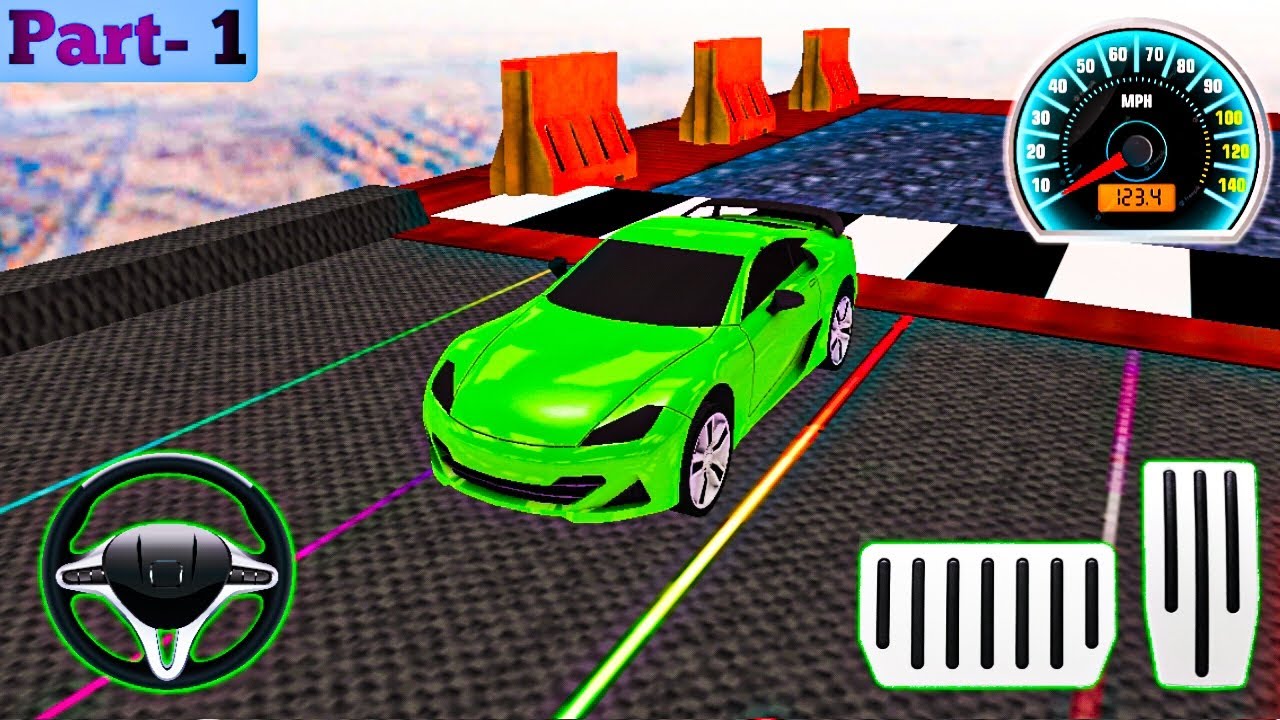 #Crazy Car Driving - Car Games । Part- 1 #Crazy Car Driving Game Stunt ...
